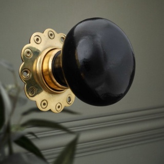 Ebonised Wooden Door Knobs in a vintage stlye